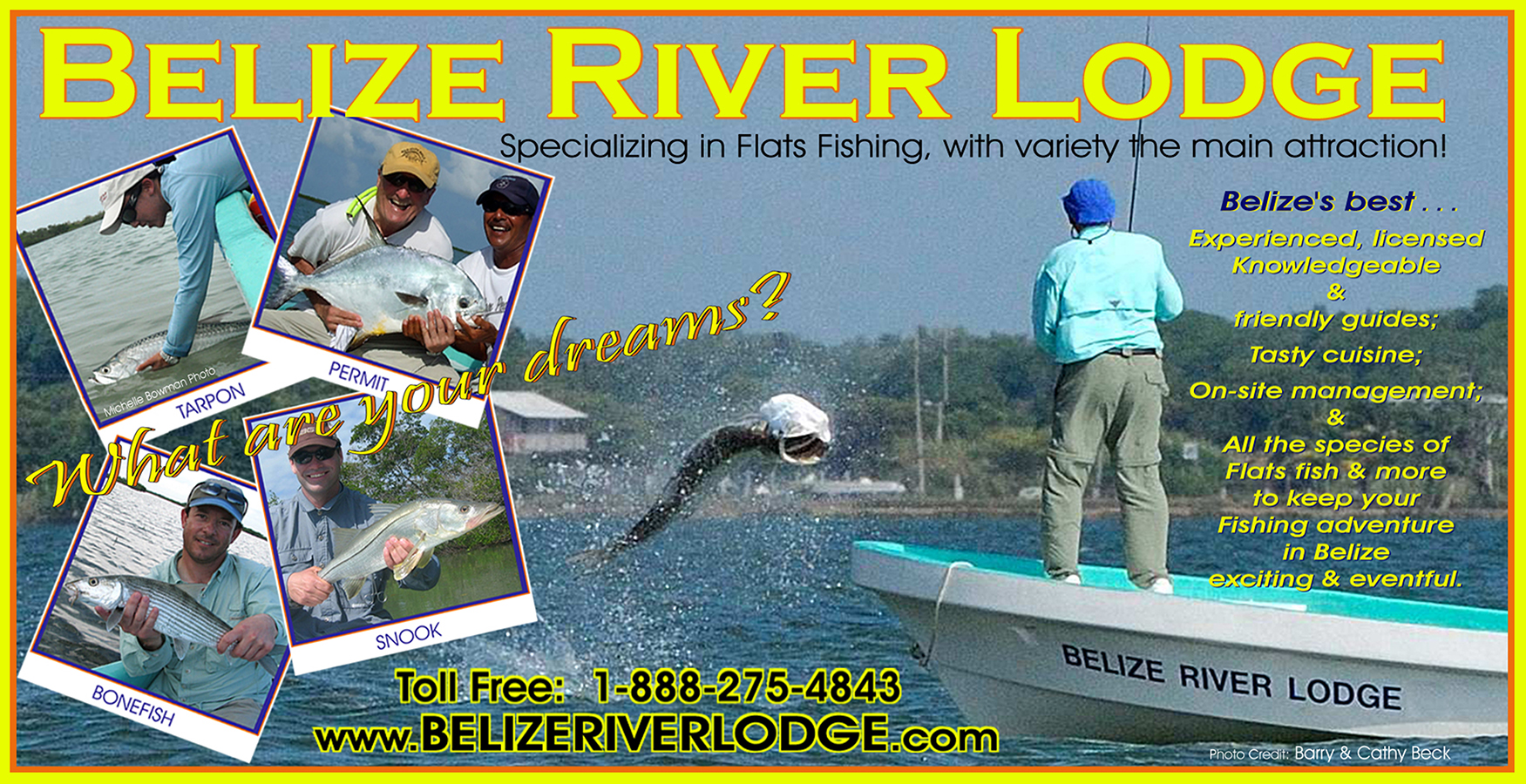 Ads in Review - Where Your Dreams Come True! - Belize River Lodge